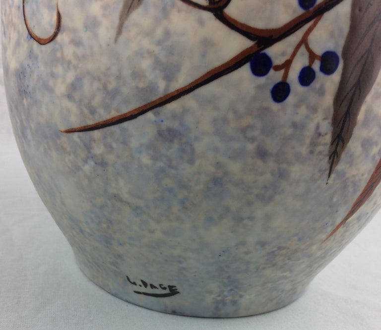 French Art Deco Ceramic Vase by Louis Auguste Dage For Sale at 1stDibs