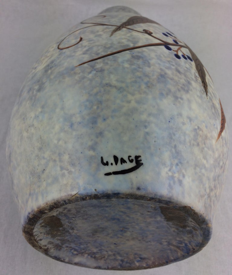 French Art Deco Ceramic Vase by Louis Auguste Dage For Sale at 1stDibs