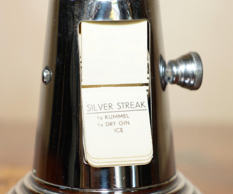 Stunning Art Deco Chrome Plated circa 1920's Cocktail Recipes Maker ...