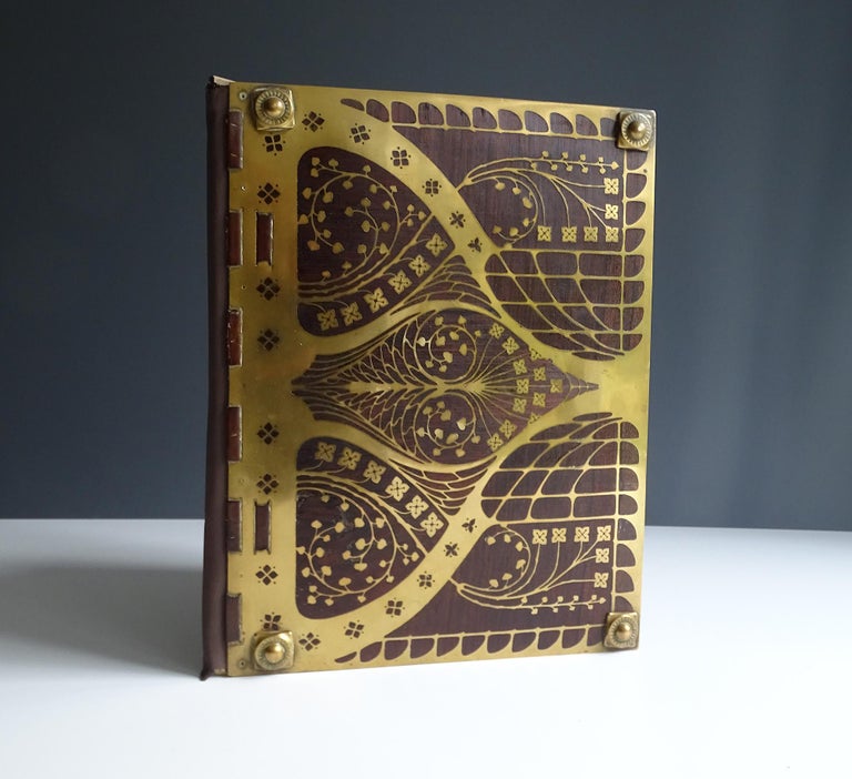 Antique Art Deco Document and Letter Holder, Brass and Rosewood at 1stDibs