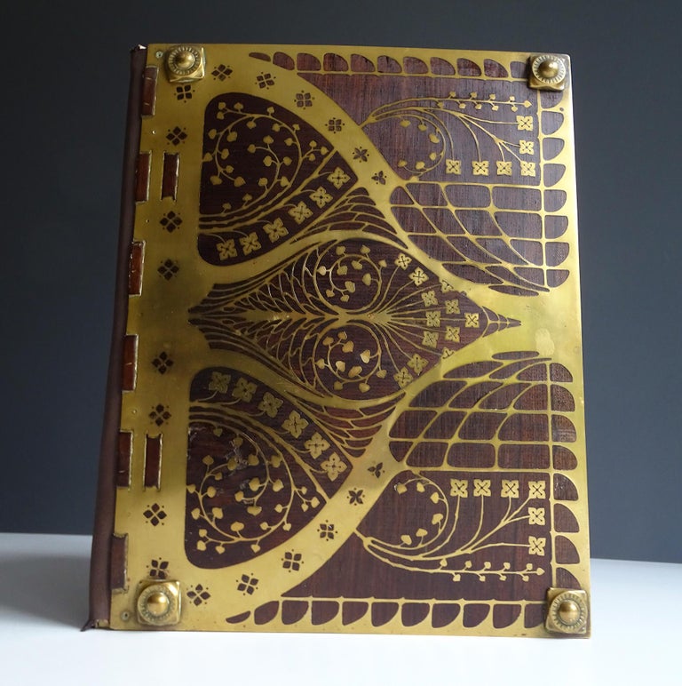 Antique Art Deco Document and Letter Holder, Brass and Rosewood at 1stDibs