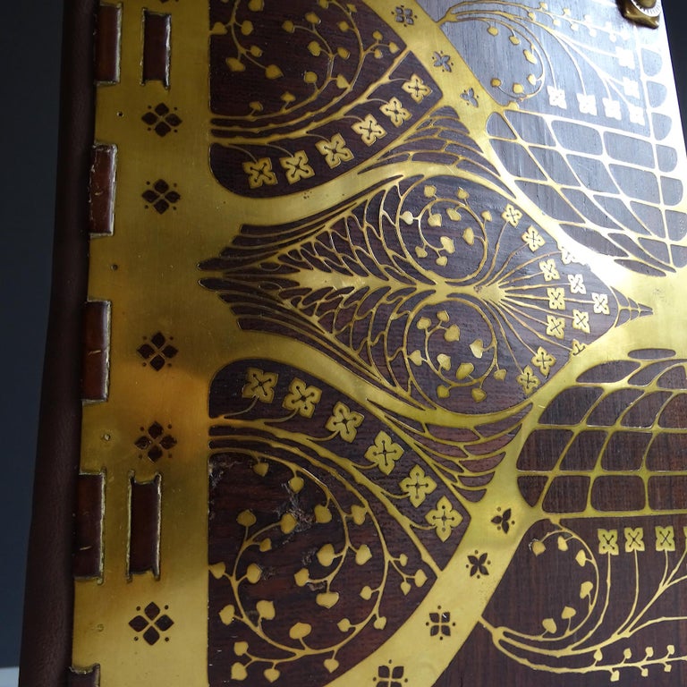 Antique Art Deco Document and Letter Holder, Brass and Rosewood at 1stDibs