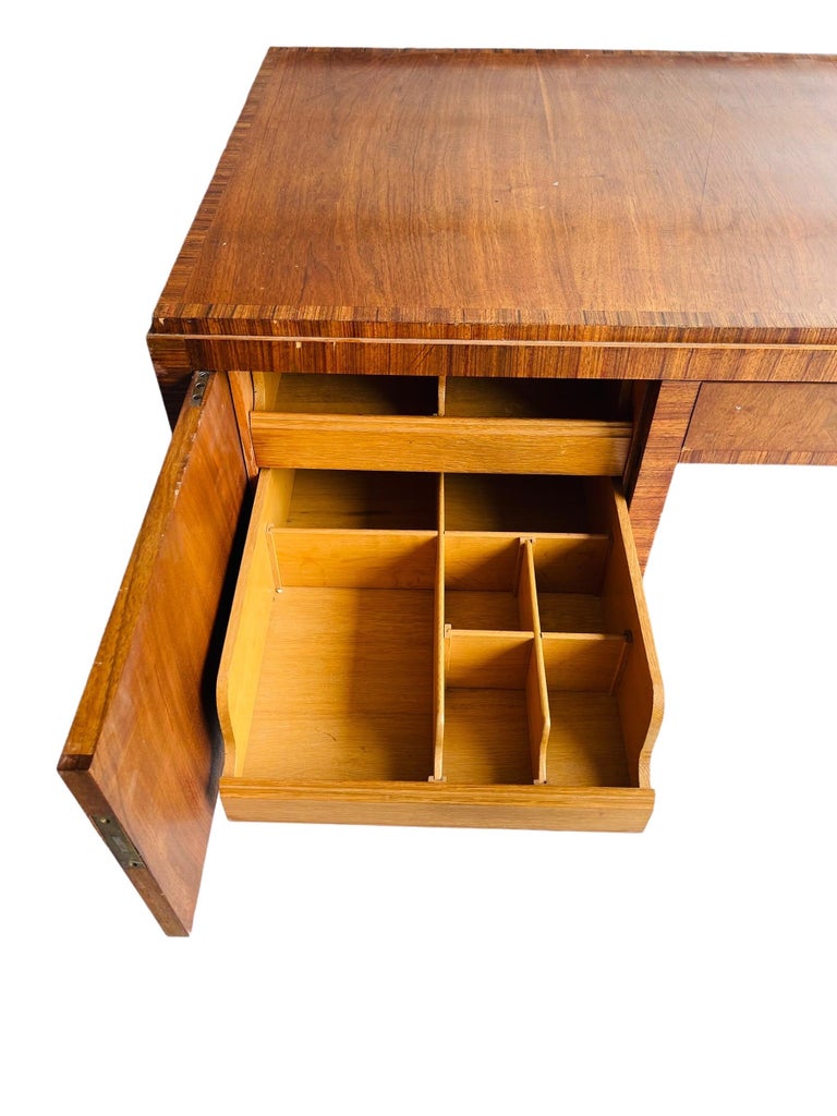 Stunning Art Deco Walnut Executive Desk at 1stDibs