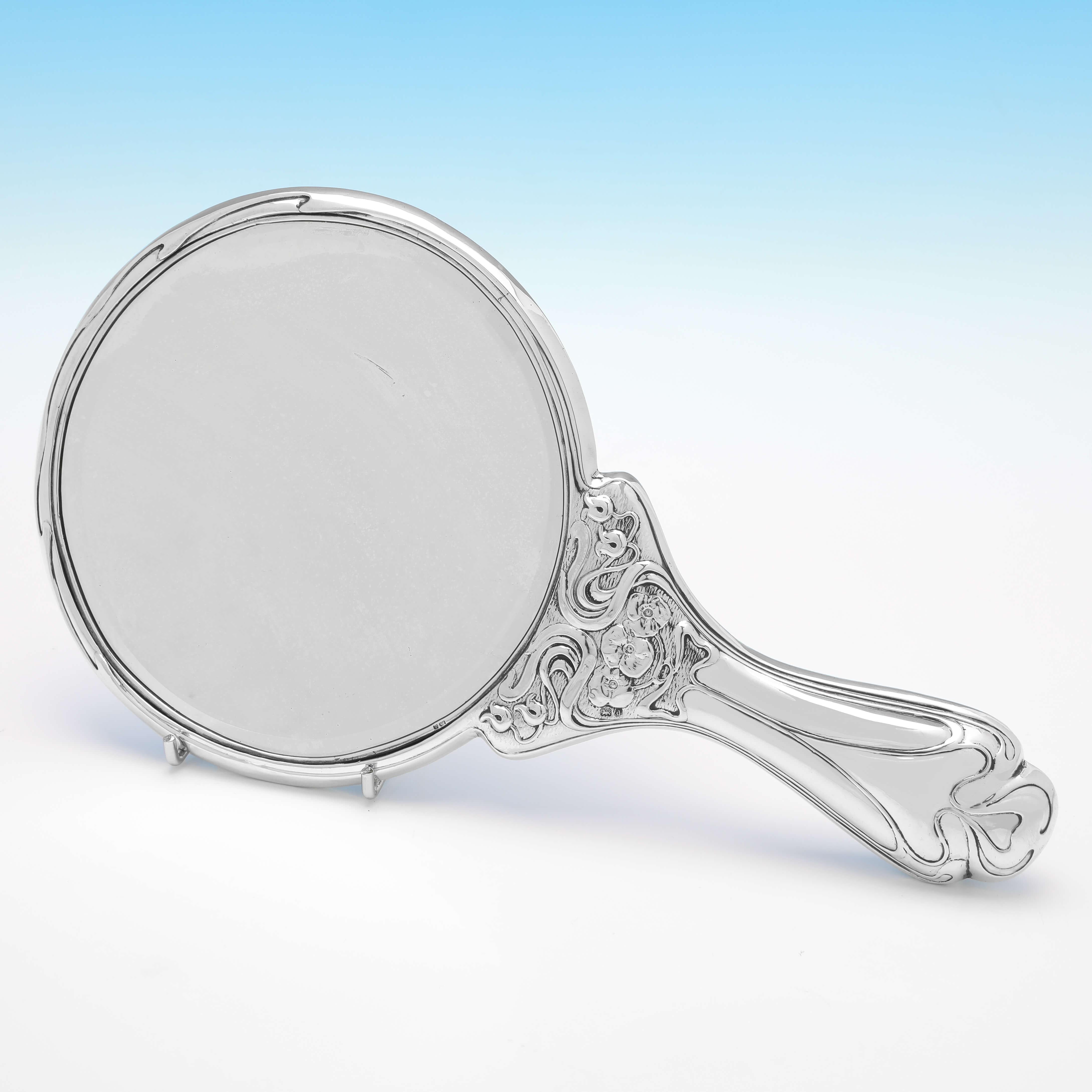 Stunning Art Nouveau Period and Design Hand Mirror - Hallmarked in 1903 ...