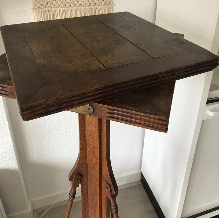 Stunning Arts and Crafts Oak Sculpture Stand / Sculptors Studio Gallery ...