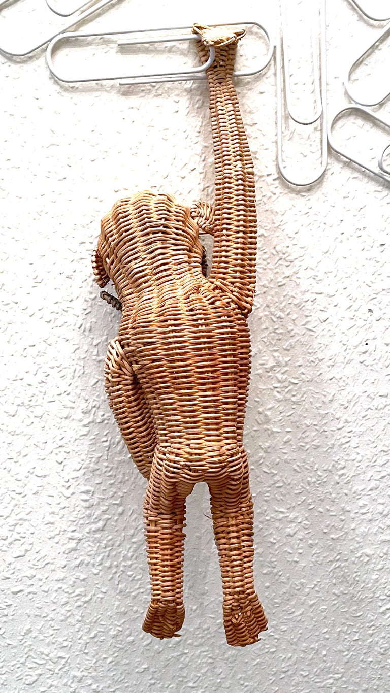 Stunning Beautiful Hanging Wicker Monkey after Mario Lopez Torres For ...