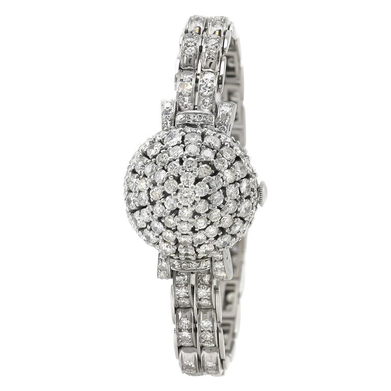 Stunning Beautiful Platinum with Diamonds Watch For Sale at 1stDibs