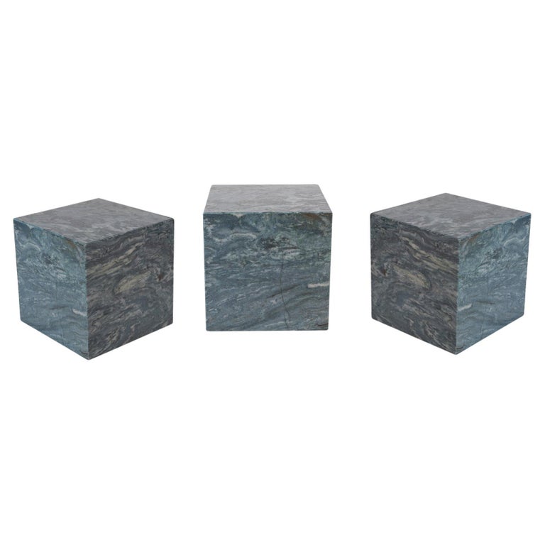 Stunning Blue Granite Mid-Century Side Tables For Sale at 1stDibs