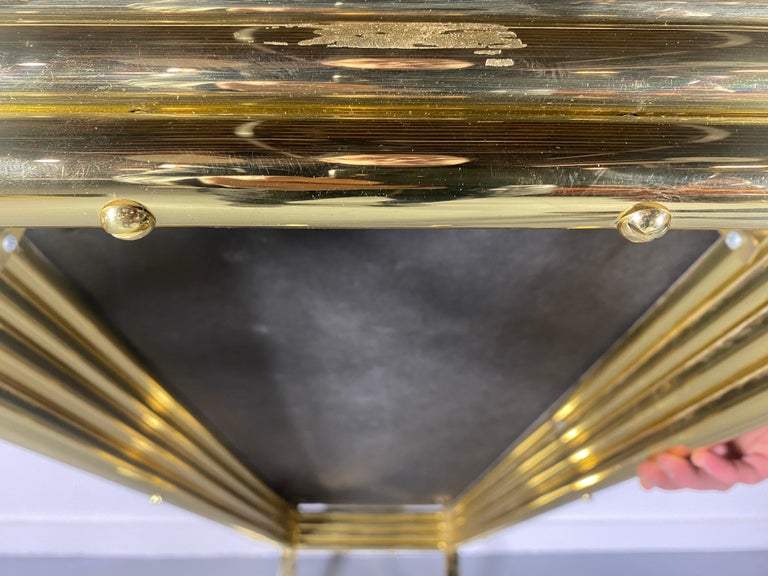 Stunning Brass and Tufted Top Bench, Manner of Karl Springer For Sale ...