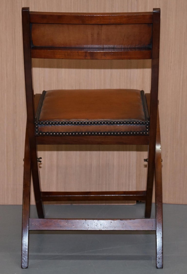 Stunning Brown Leather Kennedy Furniture Harrods Military Campaign Desk ...