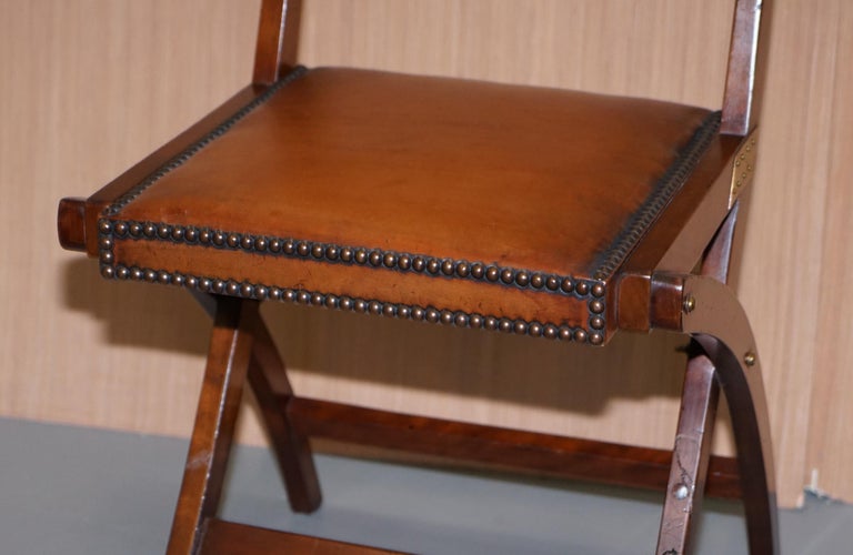 Stunning Brown Leather Kennedy Furniture Harrods Military Campaign Desk ...