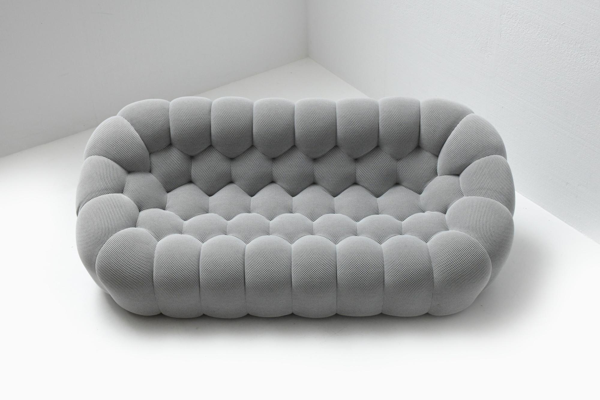 Stunning Bubble Sofa in Grey Fabric by Sasha Lakic for Roche Bobois ...