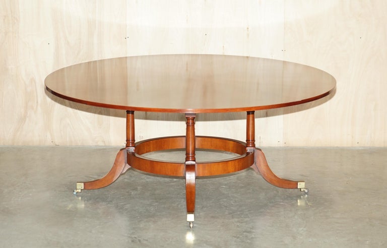 Stunning Burr Yew Wood and Walnut Large Round Dining Seats 8 People ...