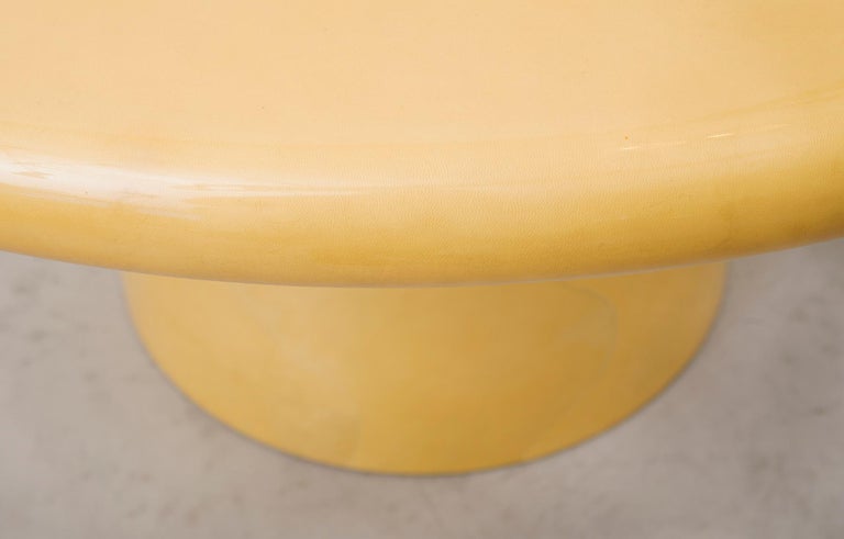 Stunning Centre or Dining Table in Lacquered Parchment by Karl Springer ...