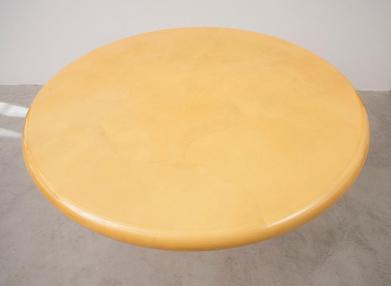 Stunning Centre or Dining Table in Lacquered Parchment by Karl Springer ...
