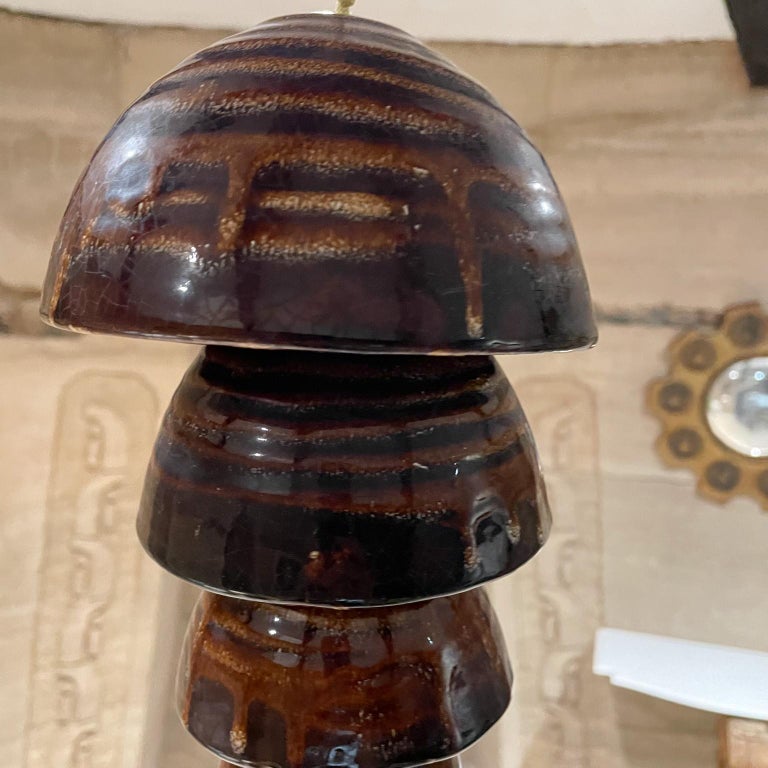 Stunning Ceramic Pottery Sculptural Drip Glazed Wind Chime Bell 1970s ...