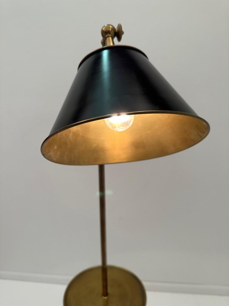 Stunning Chapman Brass Floor Lamp with Adjustable Shade For Sale at 1stDibs