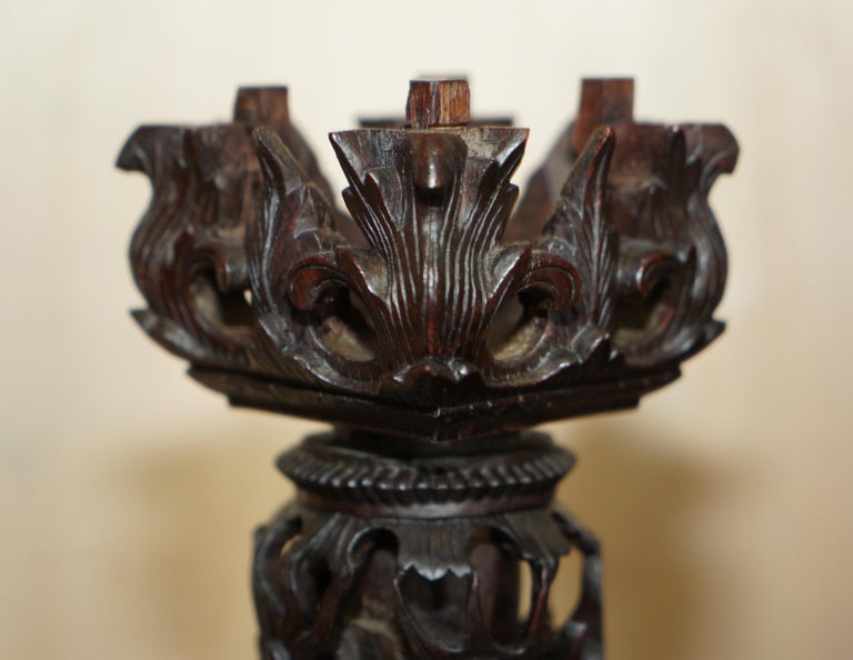 STUNNING CHINESE EXPORT HAND CARVED WOOD DRAGON MANTLE CLOCK and ...
