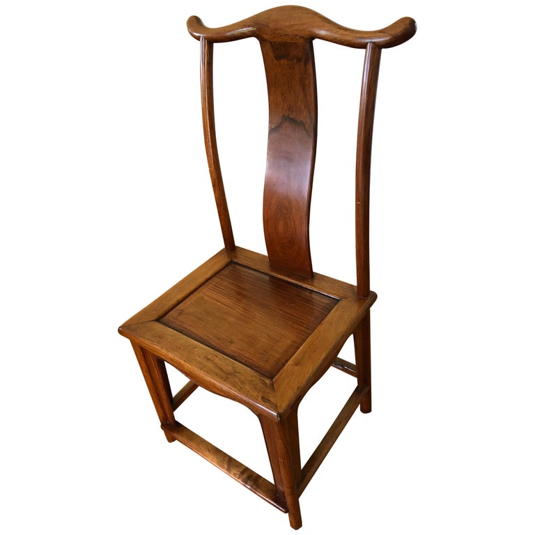 Stunning Chinese Hardwood Desk Chair at 1stDibs