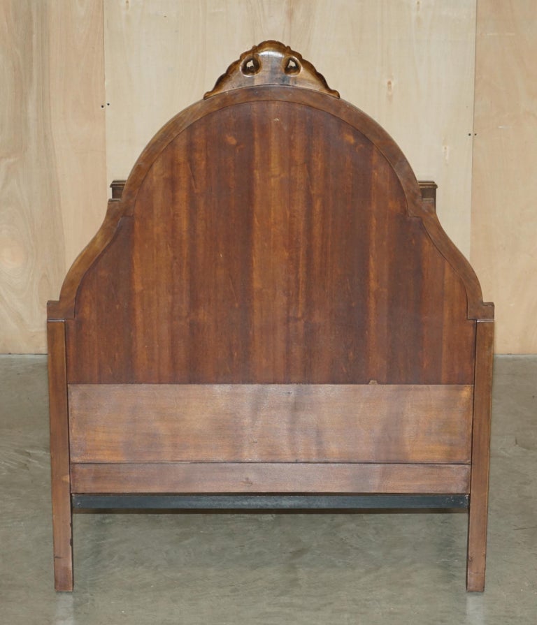 STUNNING CIRCA 1900 BURR WALNUT ENGLISH BEDSTEAD FRAME PART SUiTE QUEEN ...