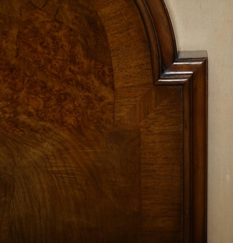 STUNNING CIRCA 1900 BURR WALNUT ENGLISH BEDSTEAD FRAME PART SUiTE QUEEN ...