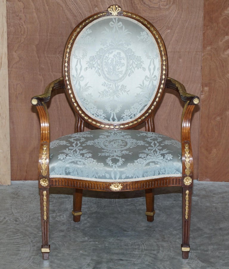 Stunning circa 1900 George Hepplewhite Style Hardwood Giltwood Georgian ...