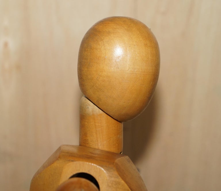 STUNNING CIRCA 1950 ANTIQUE FRENCH ARTISTS LAY FIGURE MEDIUM SIZED ...