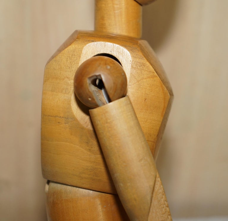 STUNNING CIRCA 1950 ANTIQUE FRENCH ARTISTS LAY FIGURE MEDIUM SIZED ...