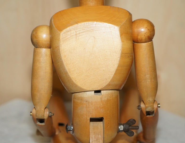 STUNNING CIRCA 1950 ANTIQUE FRENCH ARTISTS LAY FIGURE MEDIUM SIZED ...