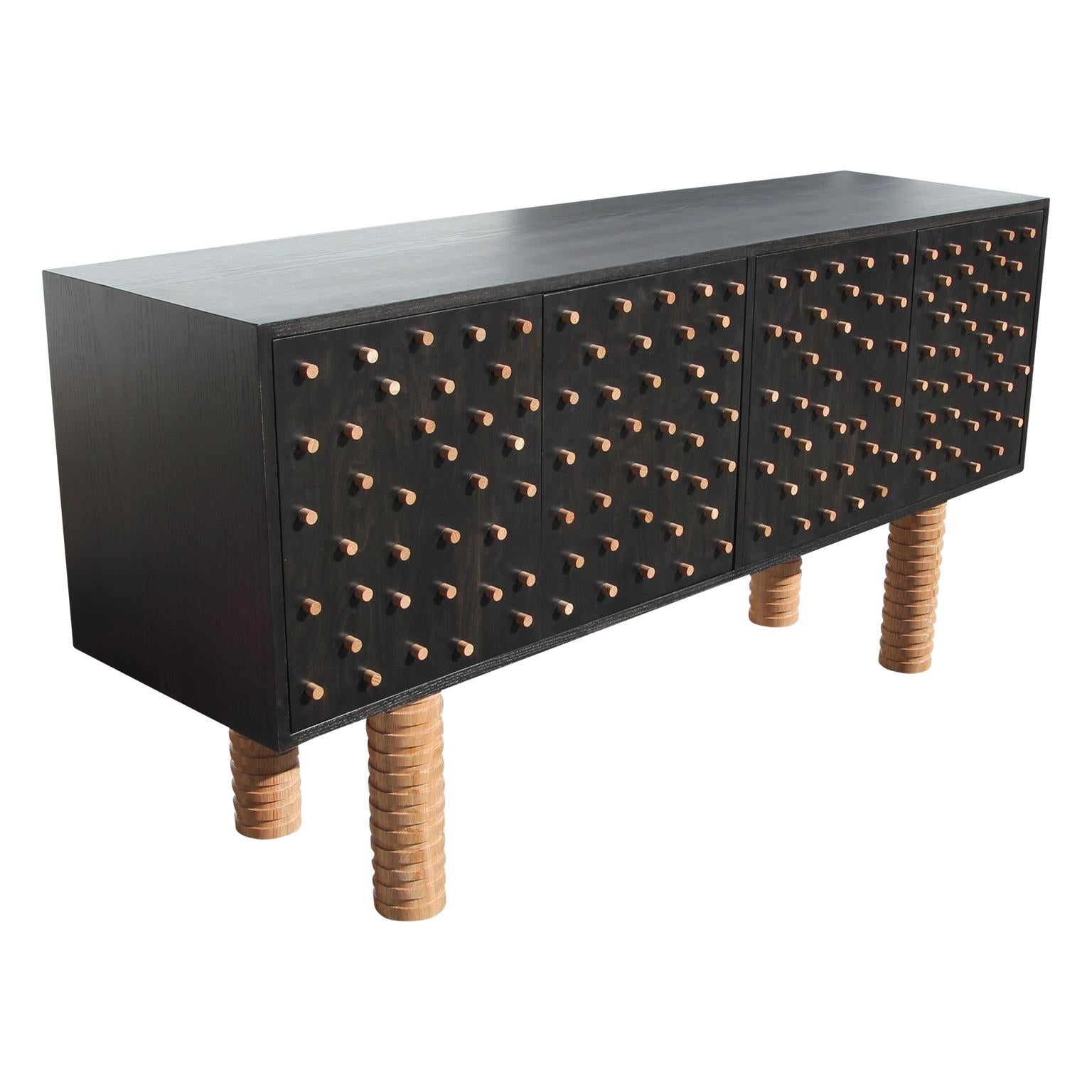 Stunning Custom Brutalist Postmodern Sideboard / Cabinet For Sale at ...