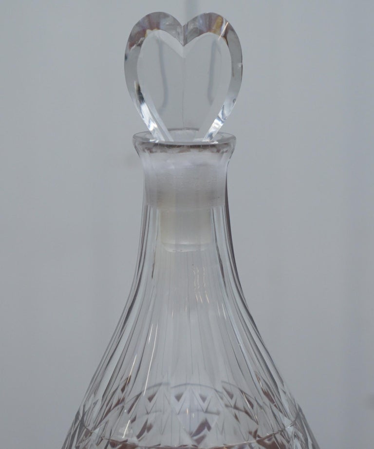 Stunning Cut Glass Crystal Decanter Handmade and Blown with Heart ...