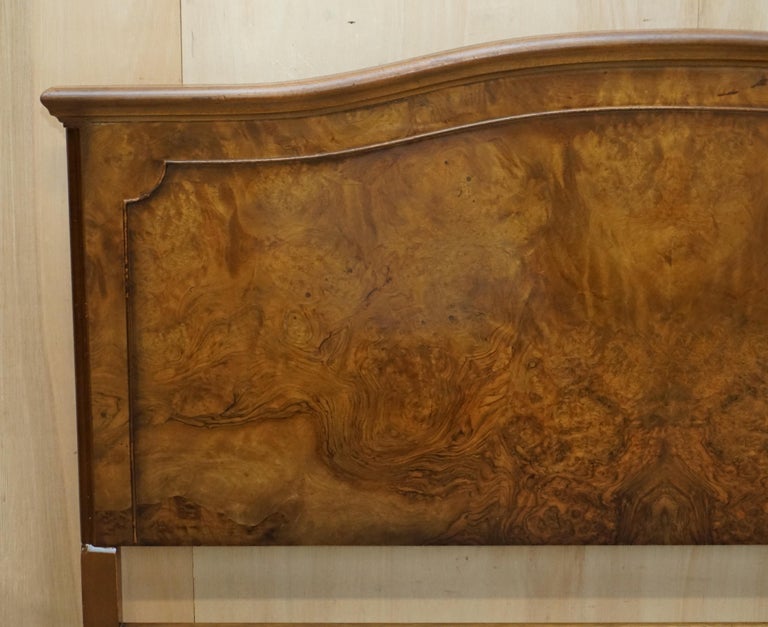 Stunning Double Sized circa 1900 Burr Walnut English Bedstead Frame ...