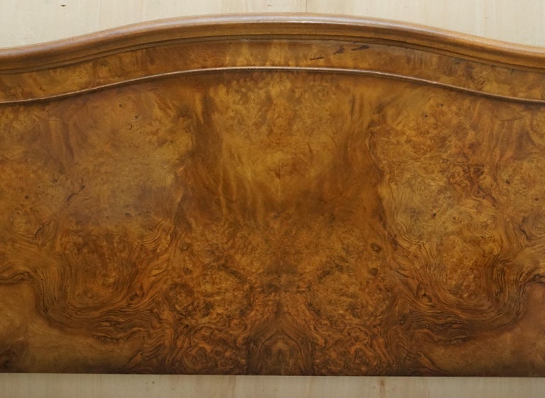 Stunning Double Sized circa 1900 Burr Walnut English Bedstead Frame ...