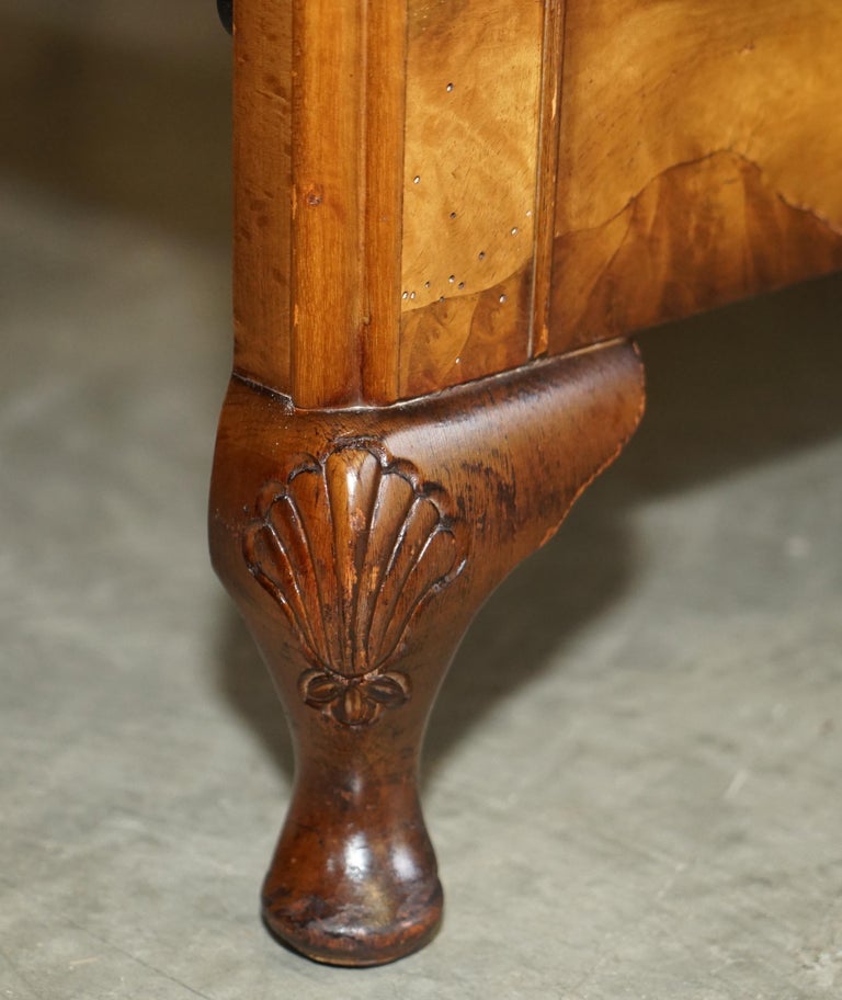 Stunning Double Sized circa 1900 Burr Walnut English Bedstead Frame ...