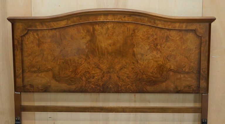 Stunning Double Sized circa 1900 Burr Walnut English Bedstead Frame ...