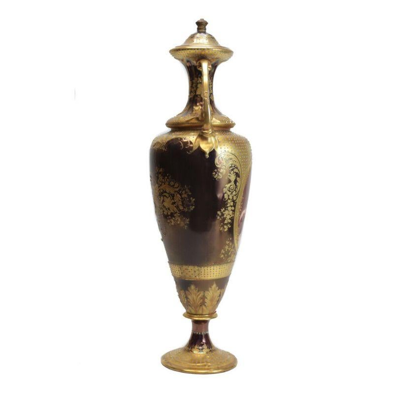Stunning Dresden Germany Porcelain Jeweled Portrait Urn, 19th Century ...