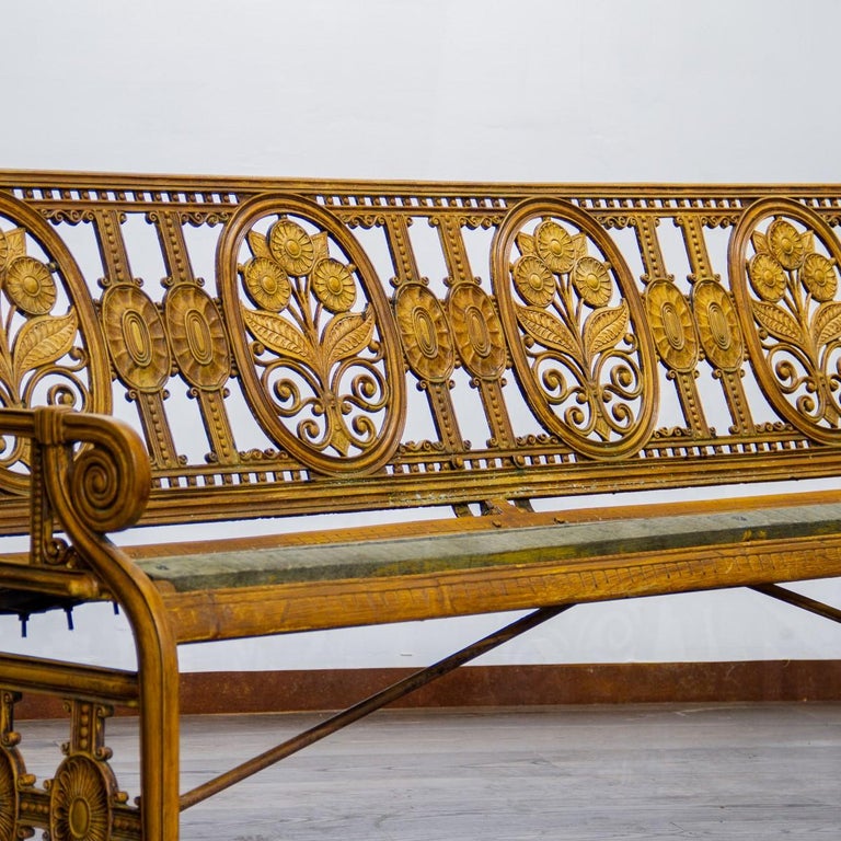 Stunning English Coalbrookdale Cast Garden Bench at 1stDibs