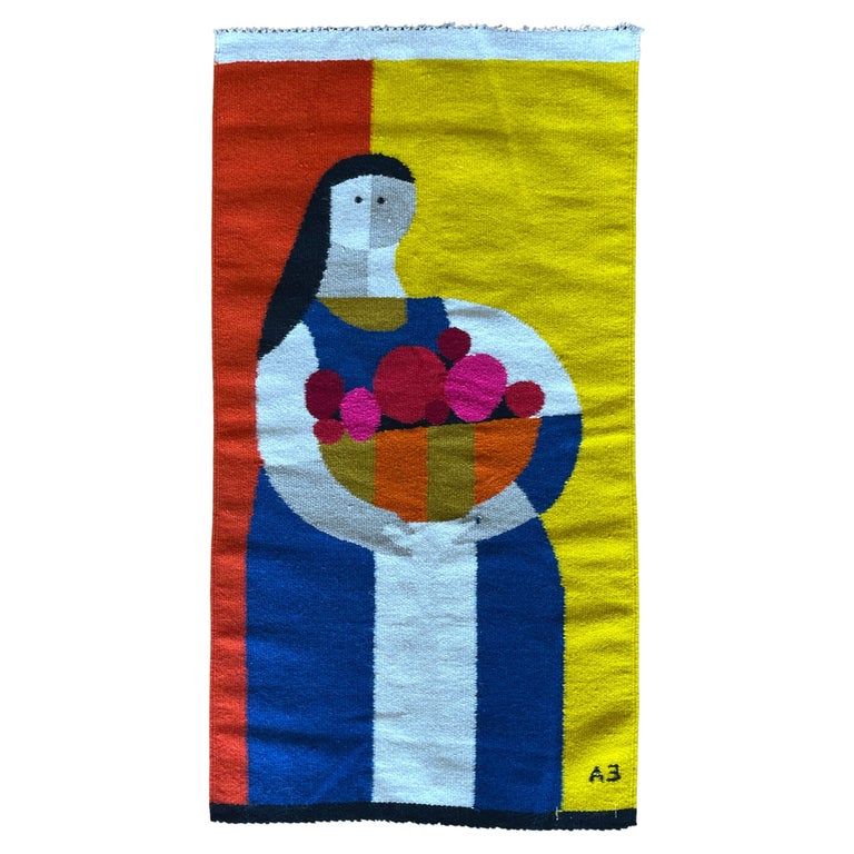 Stunning Evelyn Ackerman Design Vibrant Wool Wall Hanging Tapestry ...