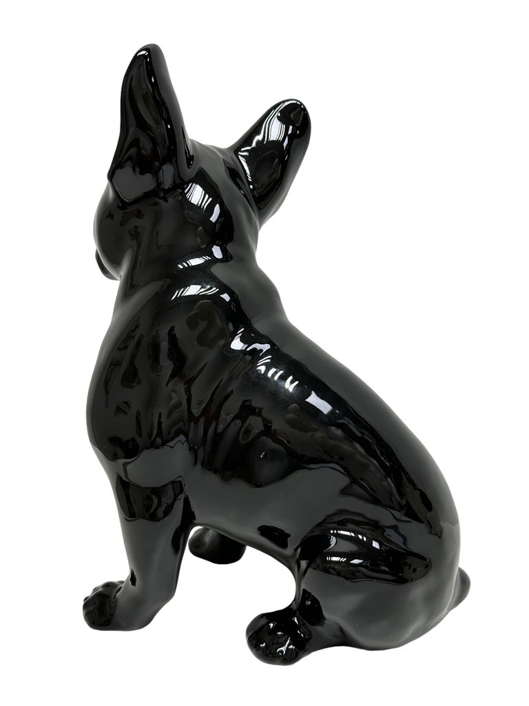 Stunning French Bulldog Pug Dogs Ceramic Statue Sculpture Vintage ...