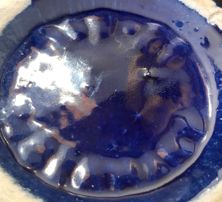 French Midcentury Cobalt Blue Ceramic Vase, Manner of Edmond Lachenal ...
