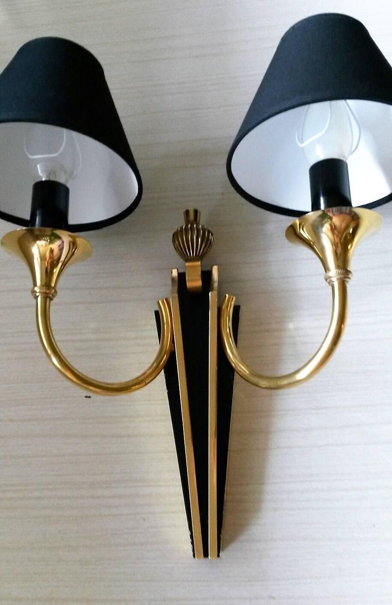 Stunning French Neoclassical Style Pair of Two-Arm Sconces by Maison ...