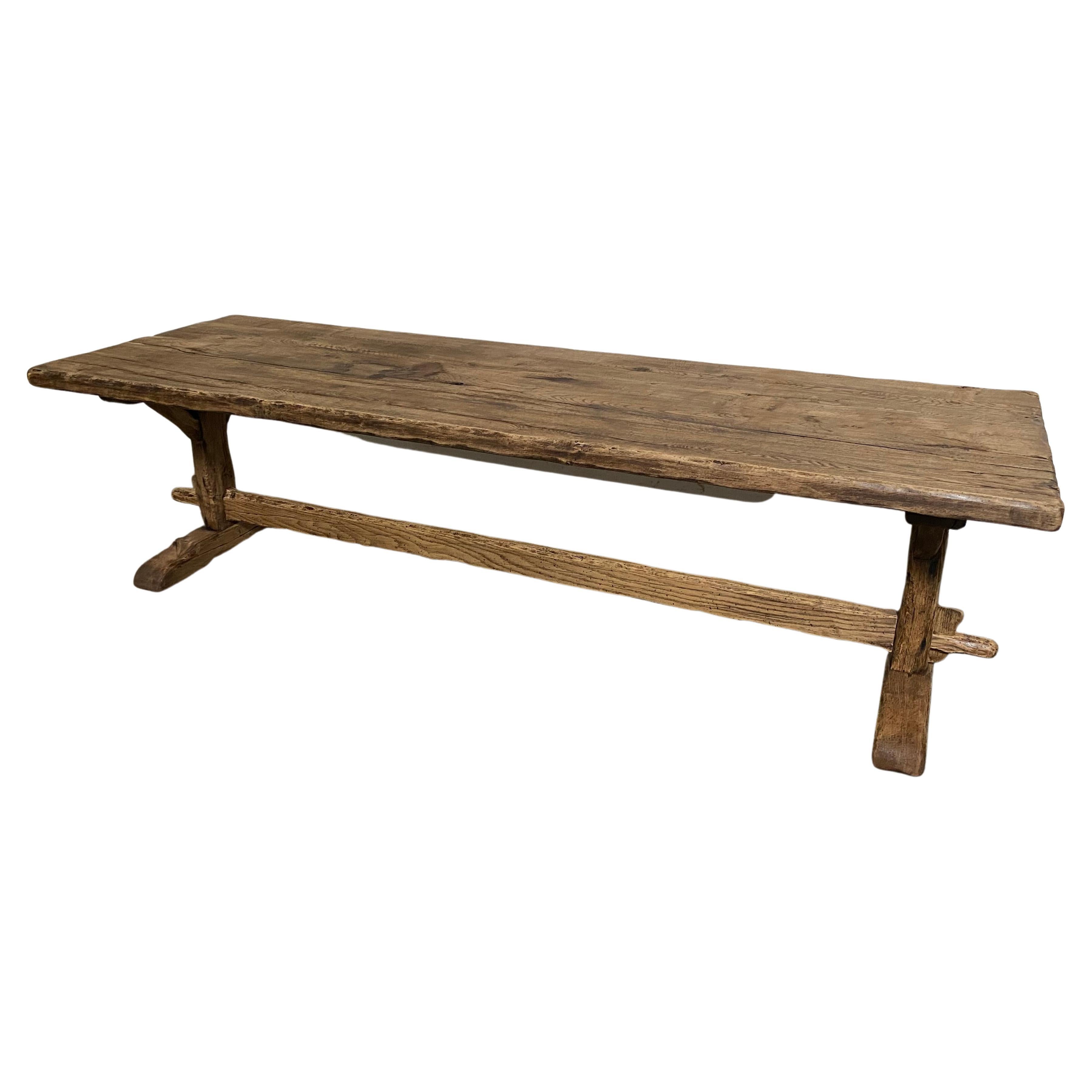 Vintage Custom French Farmhouse Dining Table, Seats 10 at 1stDibs