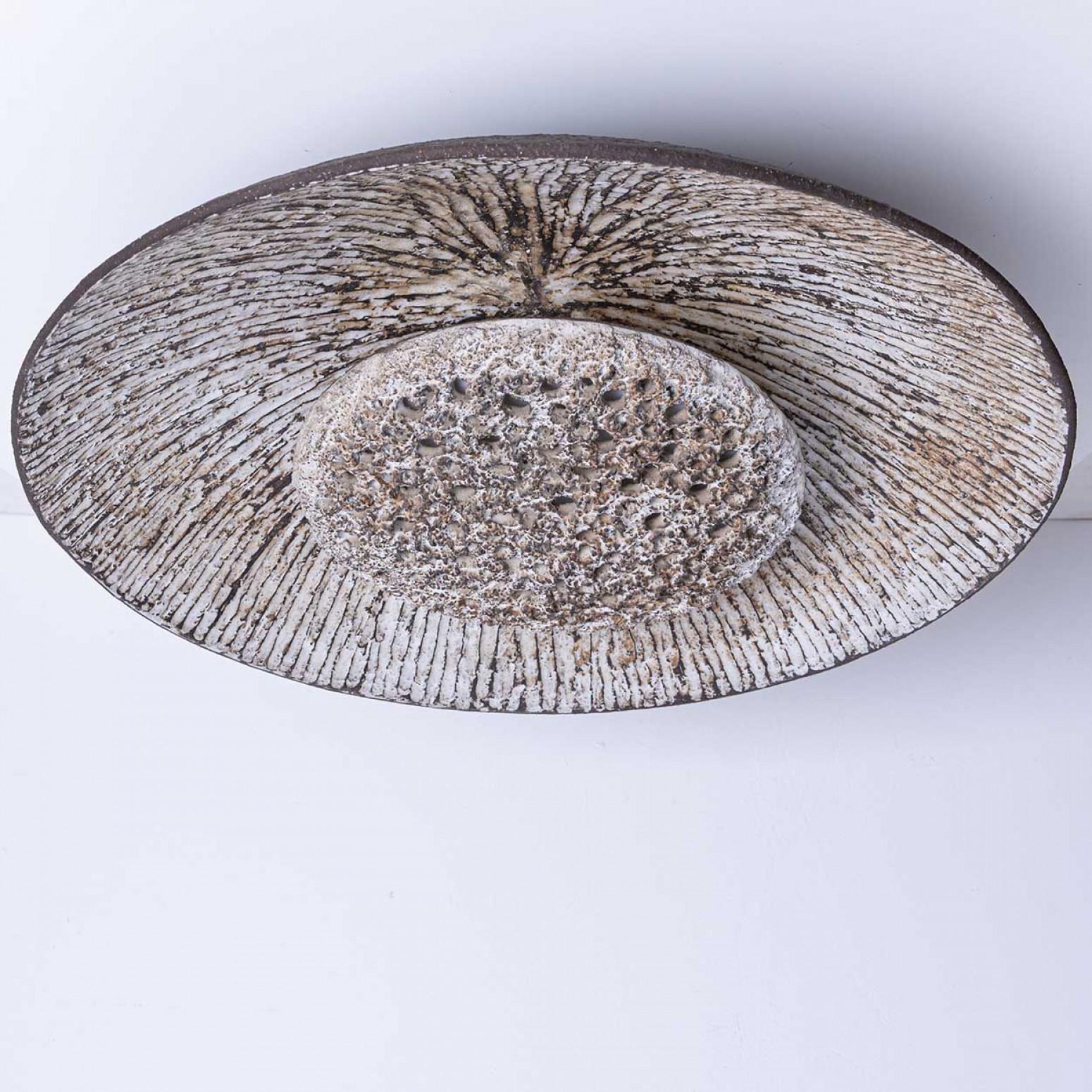 Stunning Fridtjof Sejersen White Brown Ceramic Wall Light, Denmark ...