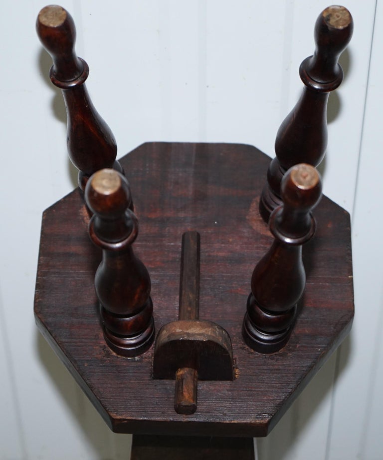 Stunning Fruitwood Antique Victorian Dragon Hand-Painted Spinning ...