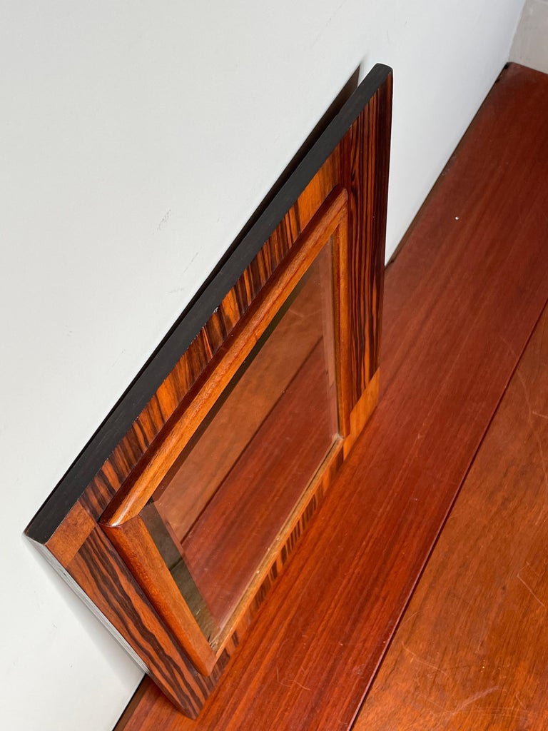 Stunning Geometrical Dutch Art Deco Nutwood and Coromandel Beveled Wall ...