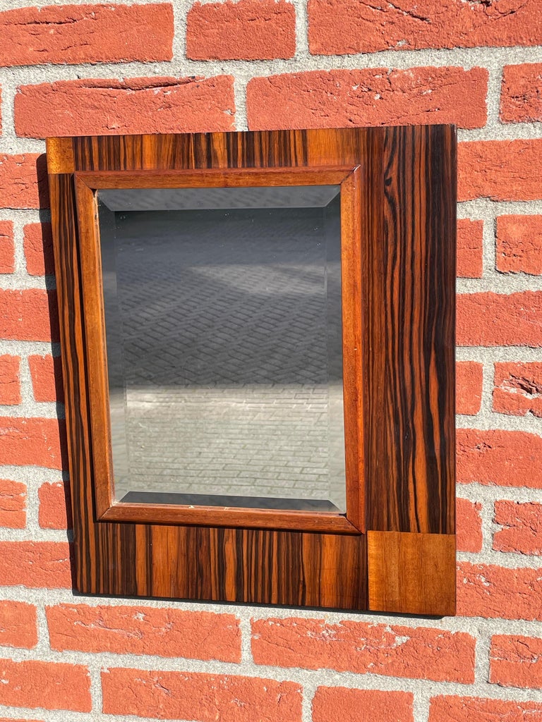 Stunning Geometrical Dutch Art Deco Nutwood and Coromandel Beveled Wall ...