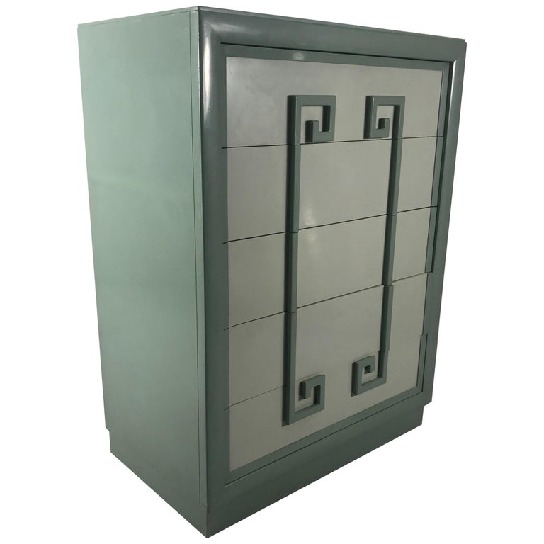 Stunning Greek Key Tall Mandarin Chest Manufactured by Kittinger ...