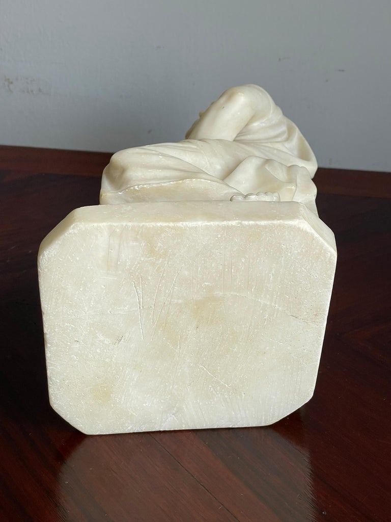 Stunning Hand Carved Alabaster Sculpture of Moses Grand Tour Italian ...