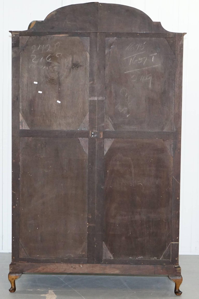 Stunning Handmade in England Flamed Walnut Wardrobe Inside Mirror ...