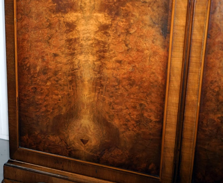 Stunning Handmade in England Flamed Walnut Wardrobe Inside Mirror ...